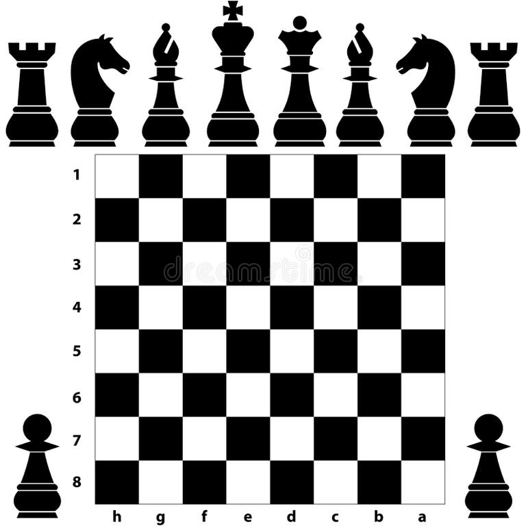 Chess board pieces stock vector. Illustration of board - 40484165