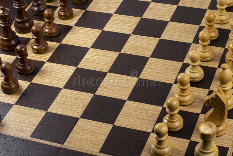 Chess Board with Placed Pieces, Close-up, Concept of Strategic Thinking ...