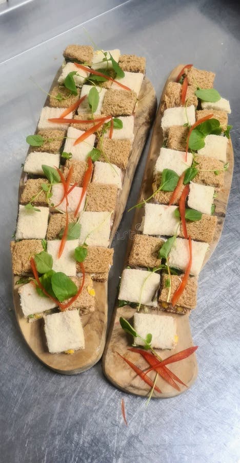 Chess board of sandwiches stock photo. Image of breakfast - 235354366