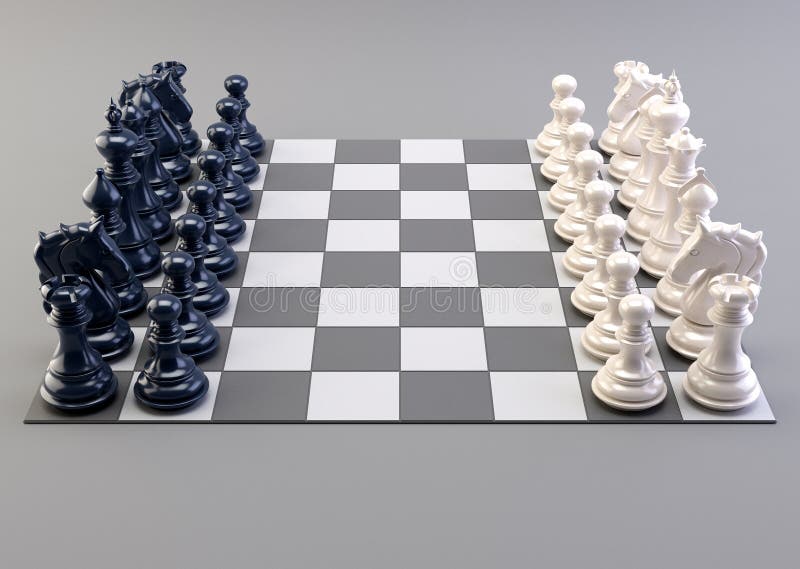 Chess Board Setup stock illustration. Illustration of tactic - 374733327