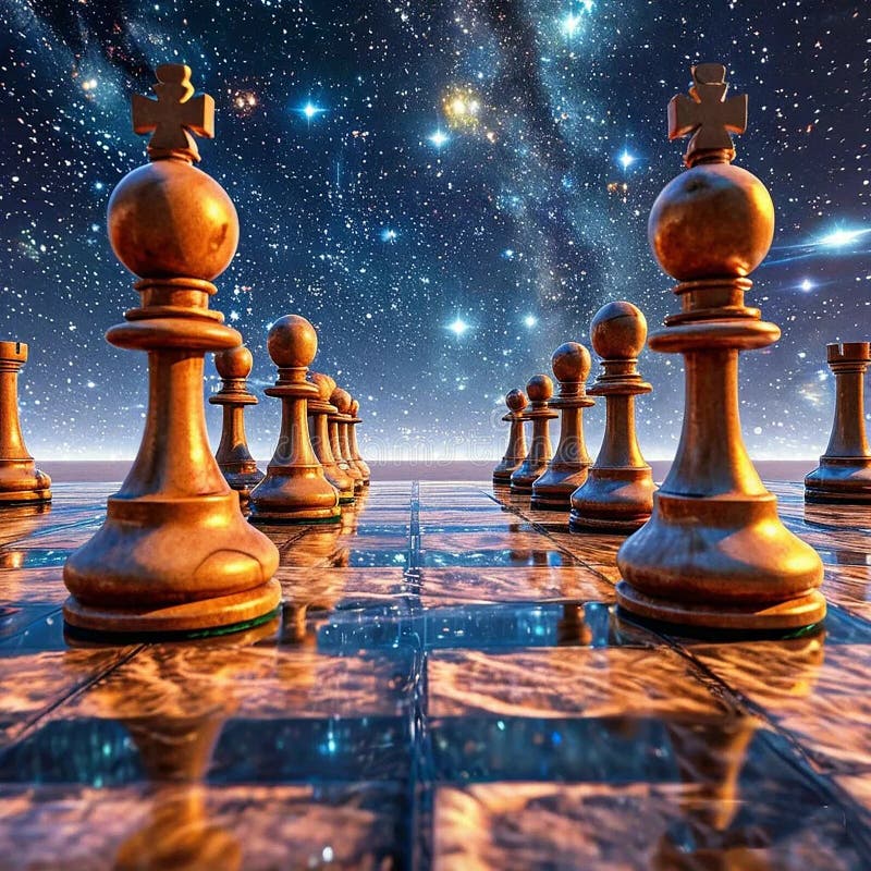 Chess on the Board - Surrealism Stock Photo - Image of chess, games ...