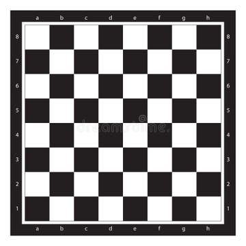 Chess Board Top View with Algebraic Notation Vector Illustration ...