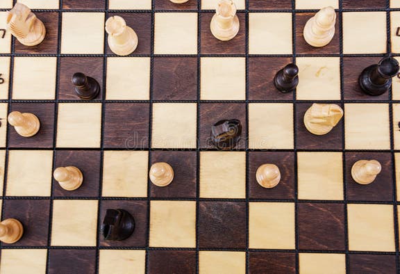 Chess on the Board, Top View. Stock Image - Image of chess, simple ...