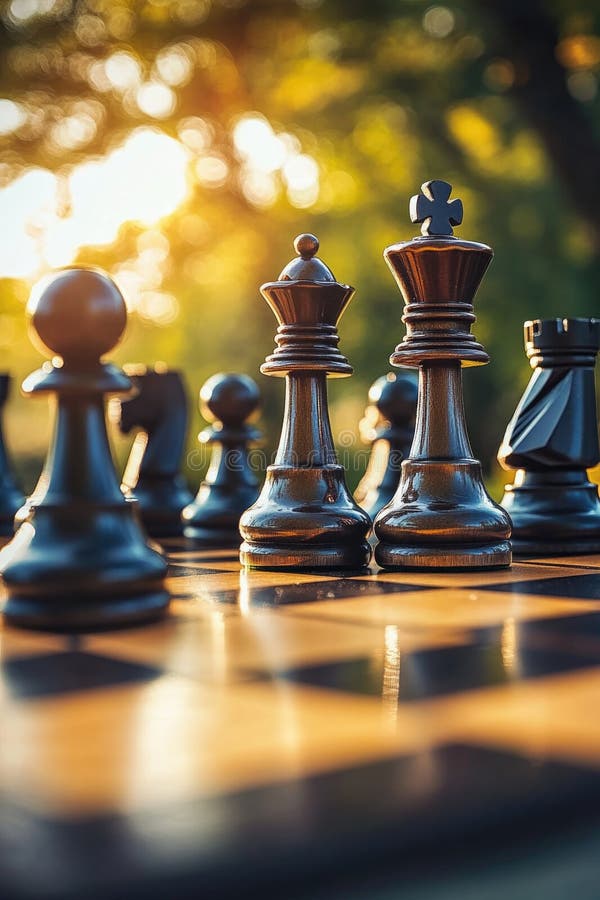 Chess Board with Two Kings and a Few Other Pieces Stock Photo - Image ...