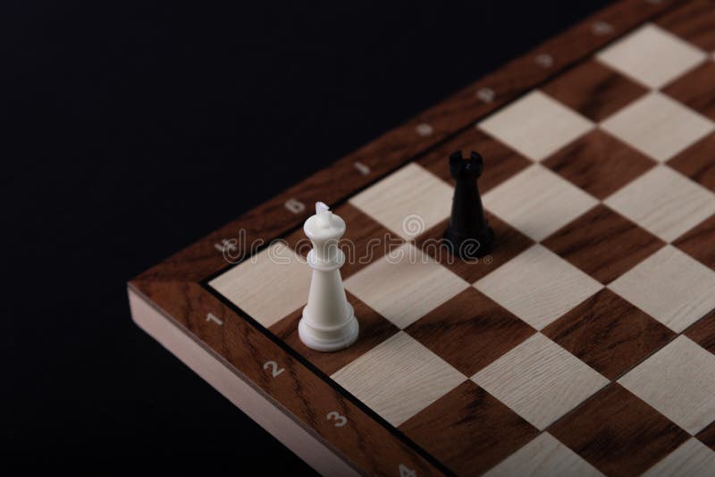 Chess Board with Two Pieces. Game Concept. Board Game Stock Image ...