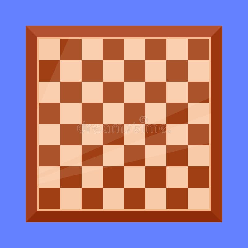 Chess Board Vector Icon. Wooden Chess Board Illustration. Chess Board ...