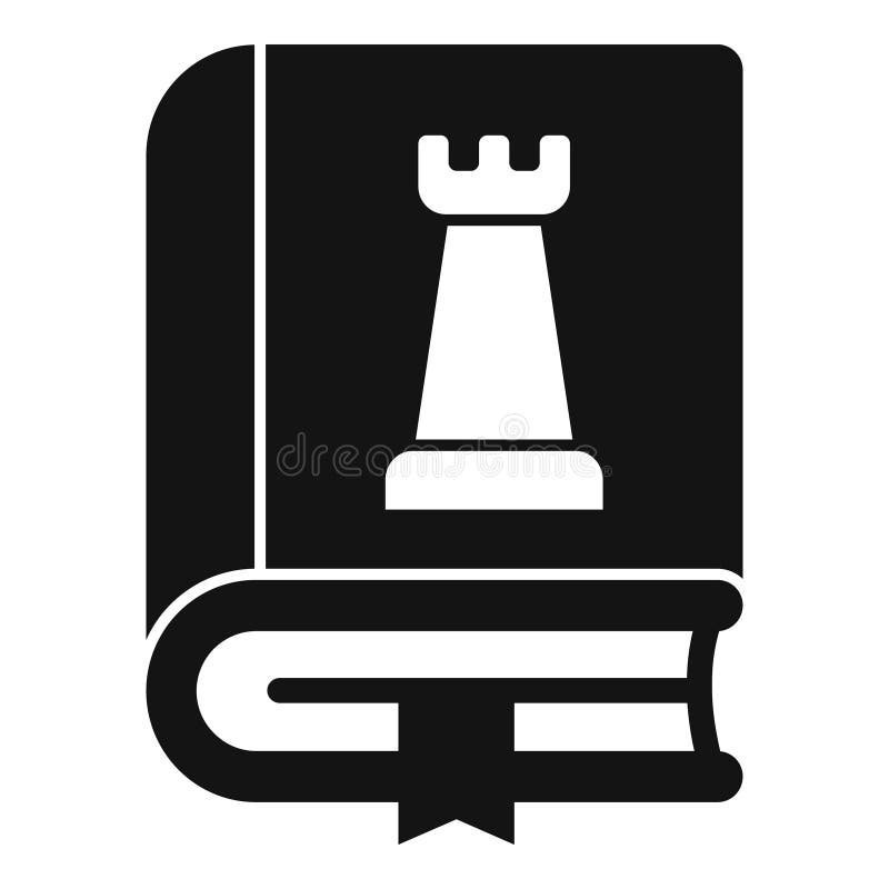 Chess Book Icon Representing Strategy and Tactics Stock Vector ...