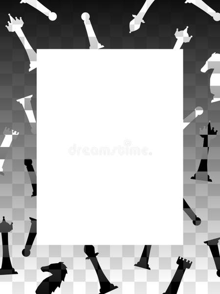 Chess border stock vector. Illustration of bishop, border - 14080892