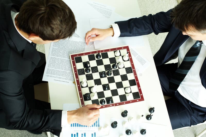 Business Man on a Chess Board Stock Image - Image of closeup ...