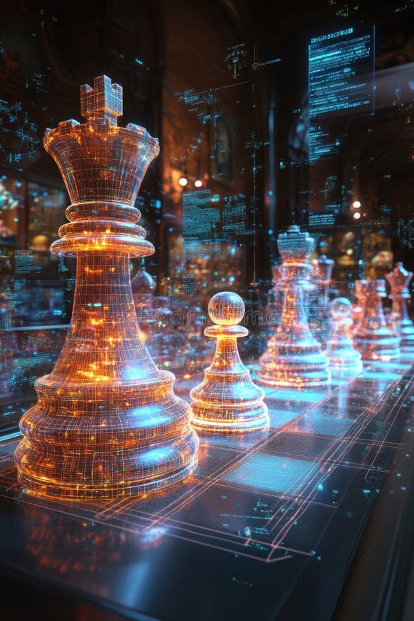 Floating Interactive Chess Business Strategy Stock Illustrations – 3 ...