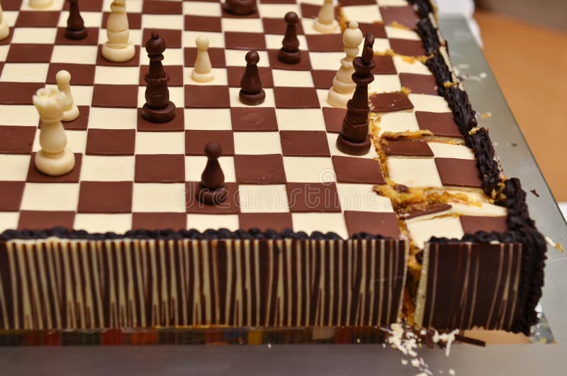 Chess cake stock image. Image of feast, greed, white - 23877399