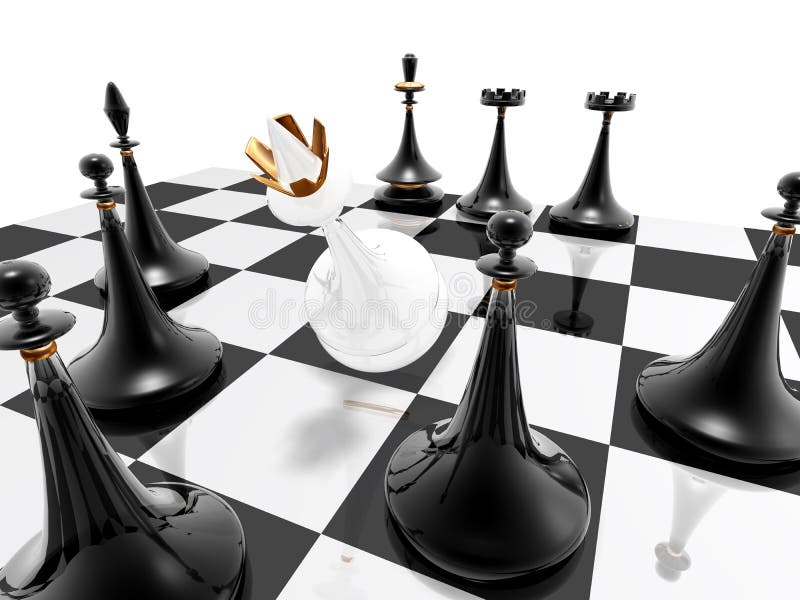 Chess checkmate stock illustration. Illustration of conceptual - 3492325