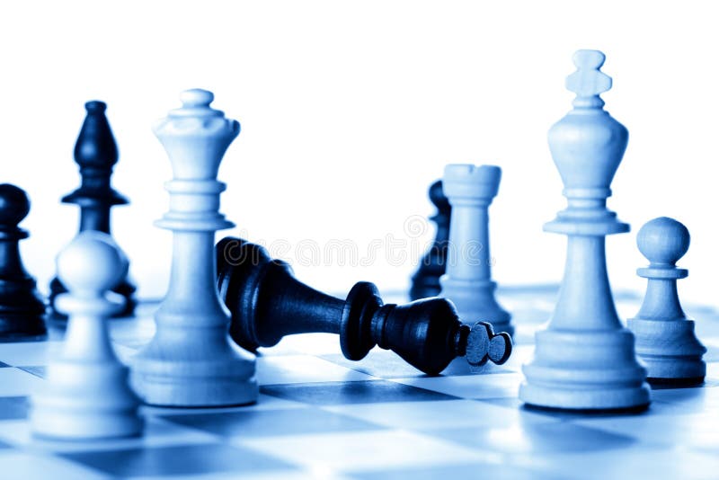Chess King Lying on a Chess Board Stock Image - Image of checkmate ...
