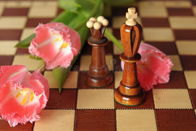 Chess stock image. Image of game, victory, flowers, queen - 70827347