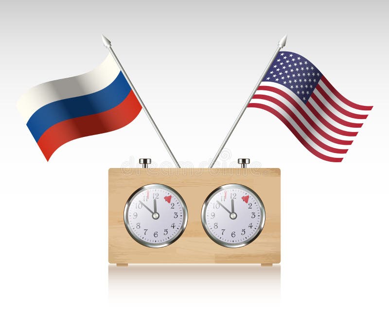 Chess Clock with Flags stock vector. Illustration of competition ...