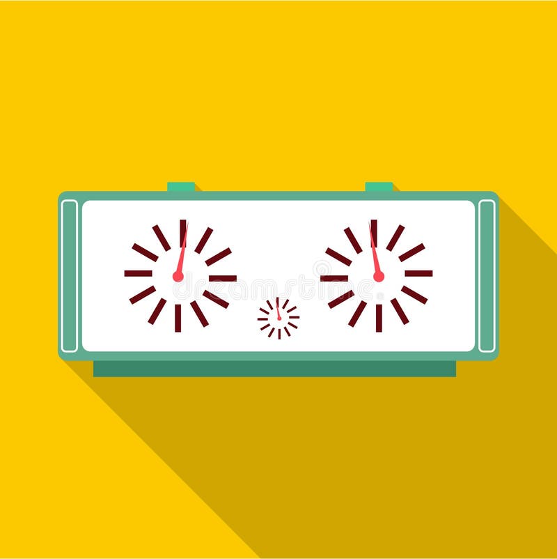Chess Clock Icon, Flat Style Stock Vector - Illustration of hour ...