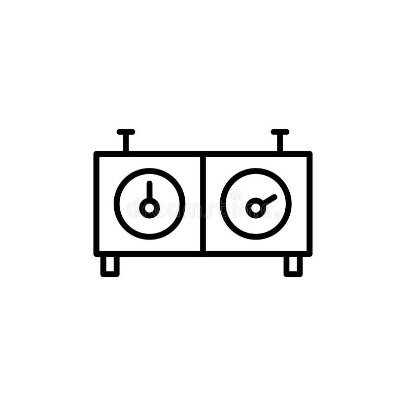 Chess Clock Icon, Outline Style Stock Vector - Illustration of ...
