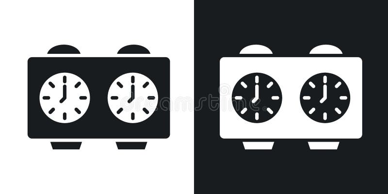 Chess Clock Icon, Outline Style Stock Vector - Illustration of ...