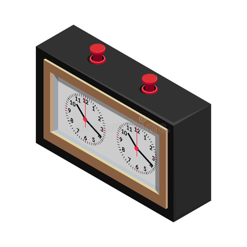 Chess Clock Icon, Outline Style Stock Vector - Illustration of ...