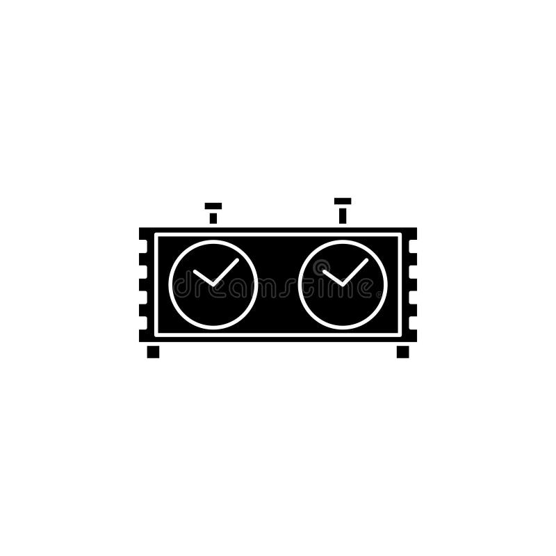 Chess clock icon symbol stock vector. Illustration of concept - 110821966