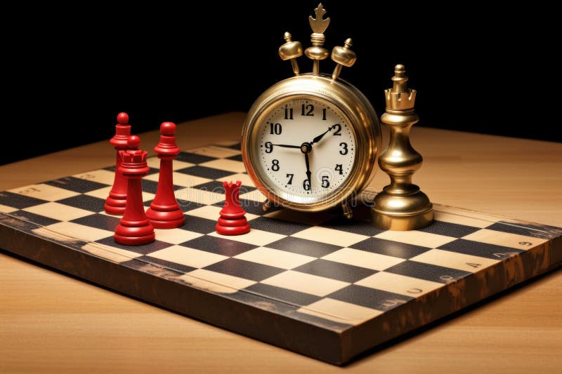 Chess Clock Ticking Down, Emphasizing Time Pressure Stock Photo - Image ...