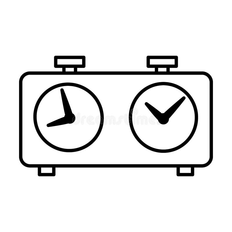 Chess Clock - Vector Illustration Stock Vector - Illustration of ...