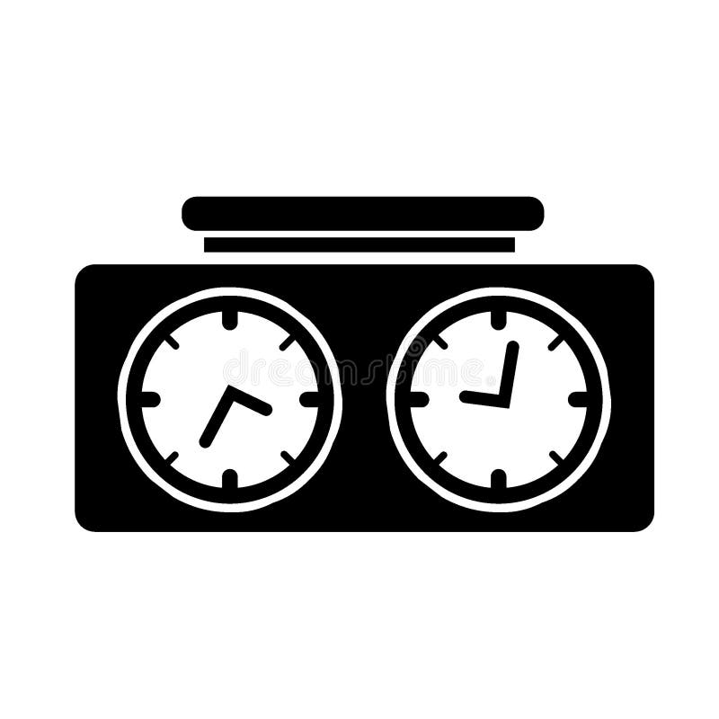 Chess Clock Icon, Outline Style Stock Vector - Illustration of ...