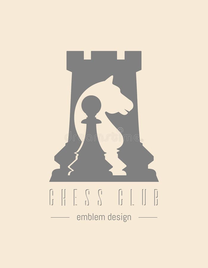 Chess Logo Concept Design. Black and White Icon Stock Vector ...
