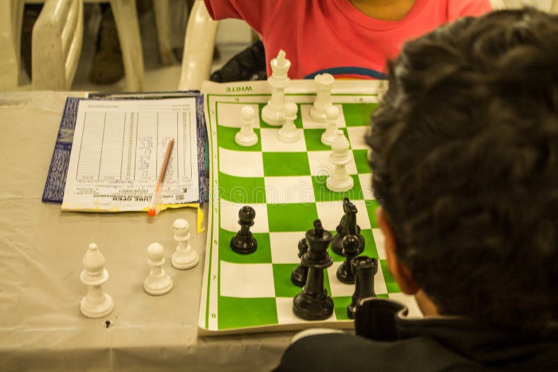 Chess Competition- Children Playing Chess Game Editorial Photography ...