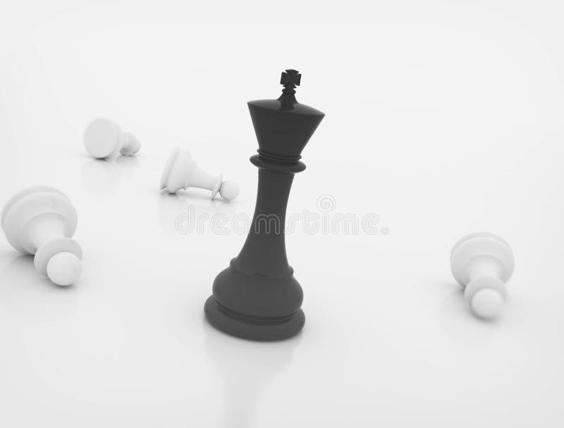 Chess concept with king stock illustration. Illustration of concetual ...