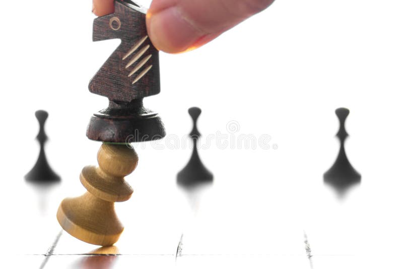 Make Decisions and Challenge. Chess Player Makes a Move. Man Making ...