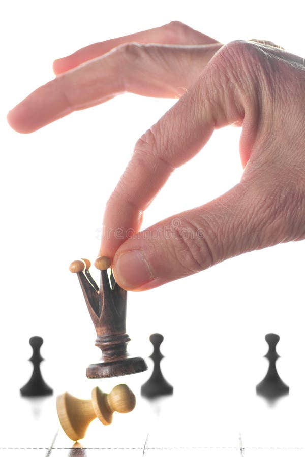Make Decisions and Challenge. Chess Player Makes a Move. Man Making ...
