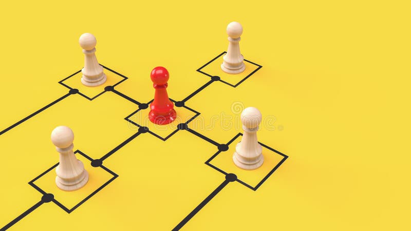 The Chess on Diagrams Chart for Business Concept 3d Rendering Stock ...
