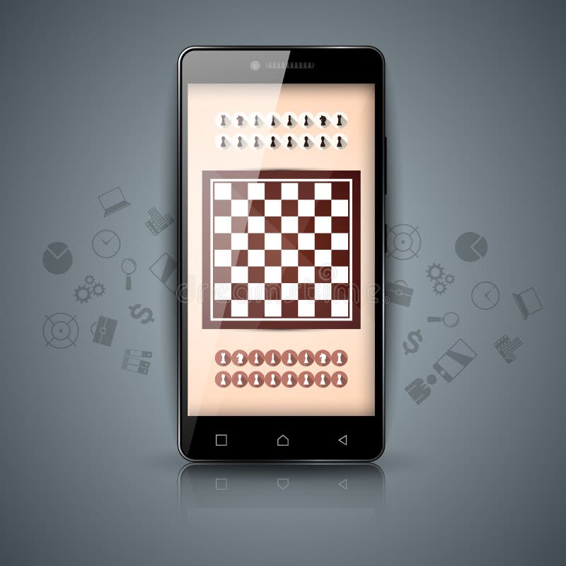 Chess, Digital Gadget, Smartphone Icons. Stock Vector - Illustration of ...