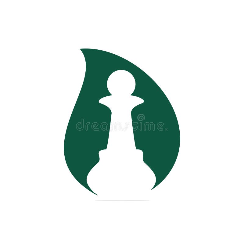 Chess Drop Shape Concept Logo Design Stock Vector - Illustration of ...