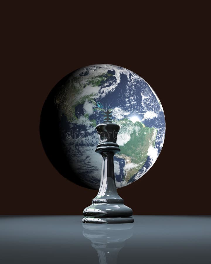 Chess earth stock illustration. Illustration of king, success - 1370916