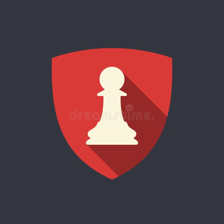 Chess Emblem. Shield with Pawn Vector Illustration. Stock Vector ...