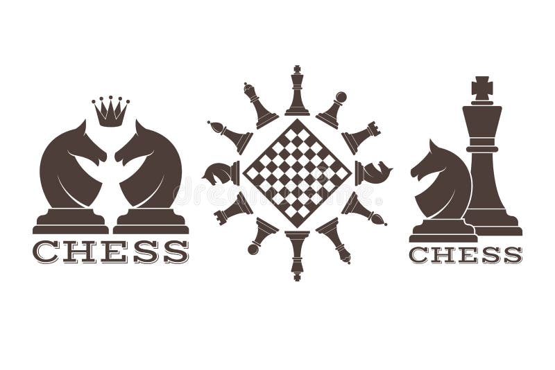 Chess Emblem Logo, Simple Style Stock Vector - Illustration of board ...