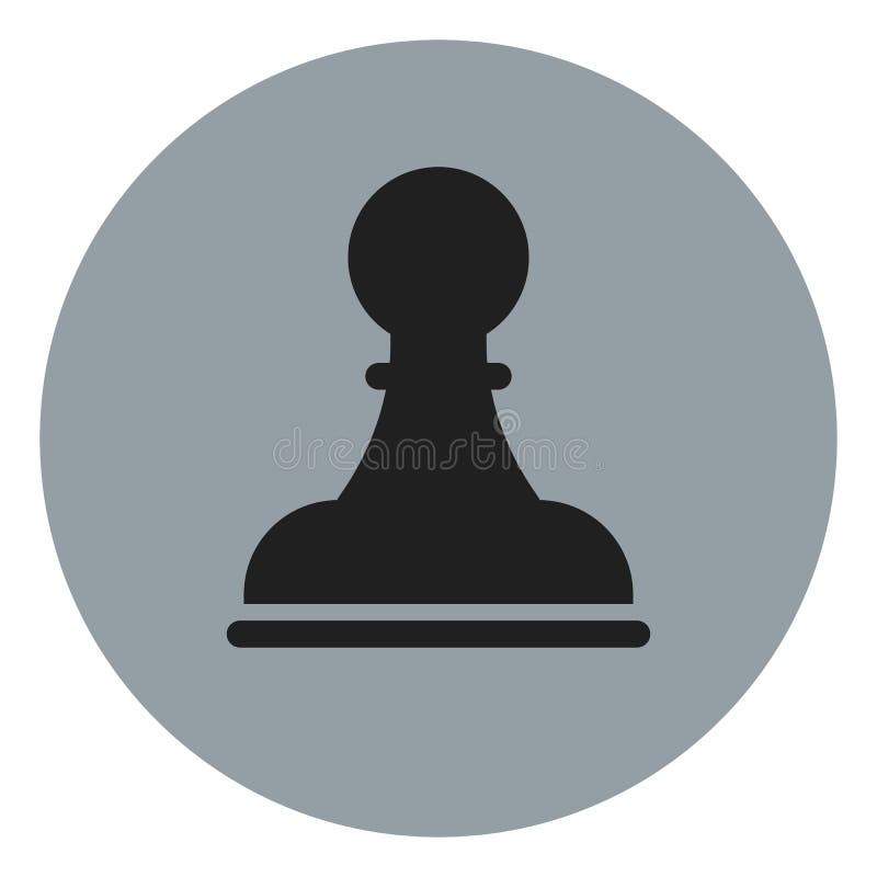 Chess Figure Black Pawn, Icon Stock Vector - Illustration of figure ...