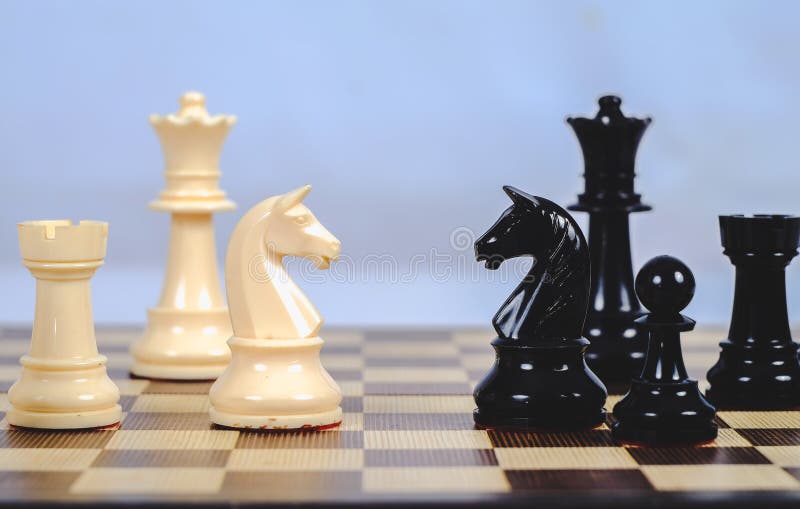 Chess Figure on Board Game Concept for Competition Stock Photo - Image ...