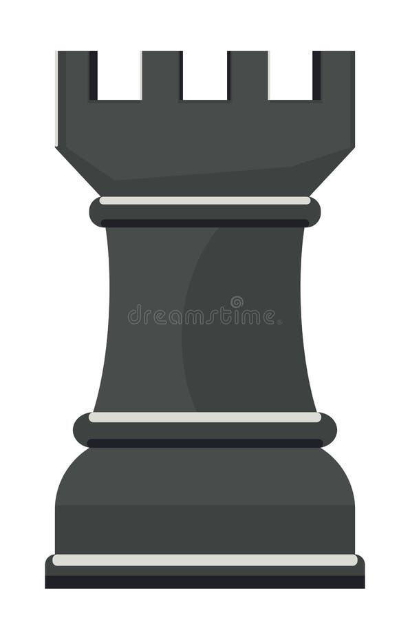 Chess figure rook stock vector. Illustration of chesspieces - 204879471