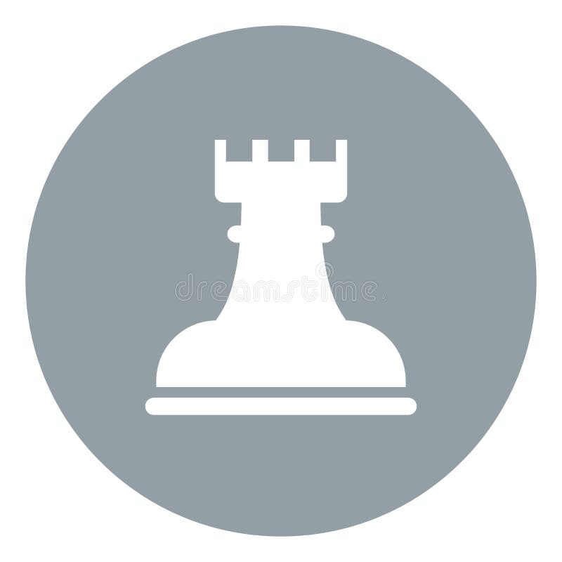 Chess Figure White Rook, Icon Stock Vector - Illustration of ...