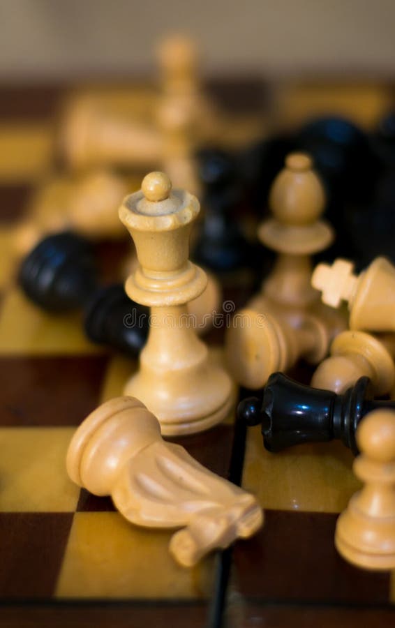 Chess Figures on a Chess Board Stock Image - Image of detail, figure ...