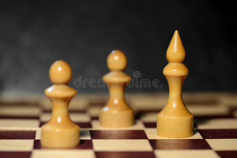 Chess Figures on a Chessboard Stock Photo - Image of black, leisure ...