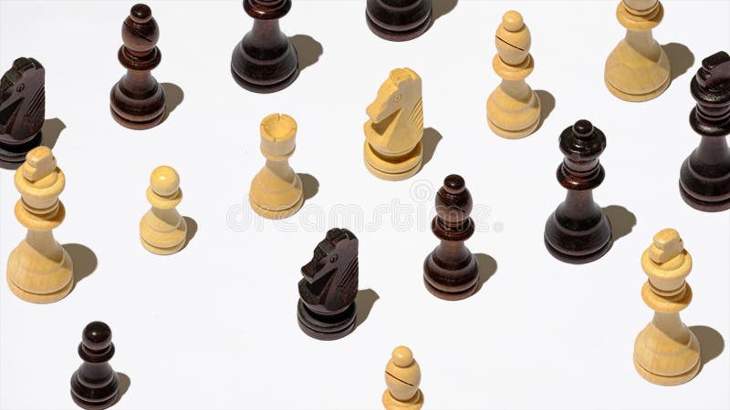 Chess Figures Pattern Disappear and Reappear Stock Video - Video of ...