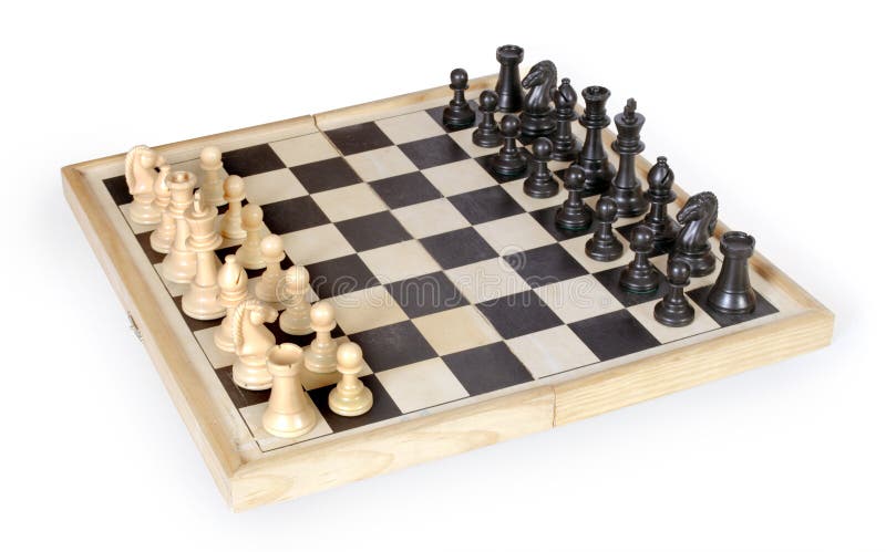 Chess Figures on Playing Board Stock Image - Image of board ...