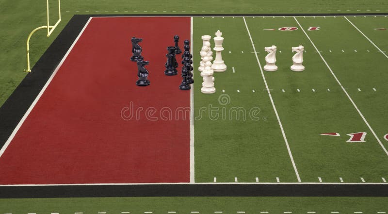 Chess Football Goal Line Red Stock Image - Image of linebacker, lesson ...