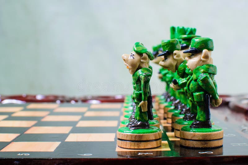 Chess in the Form of Military Against Prisoners on the Board Stock ...