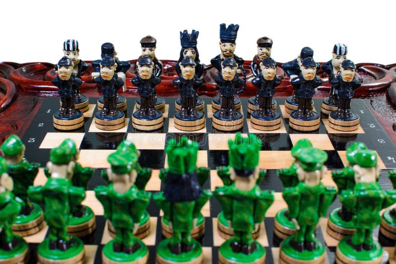 Chess in the Form of Military Against Prisoners on the Board Stock ...