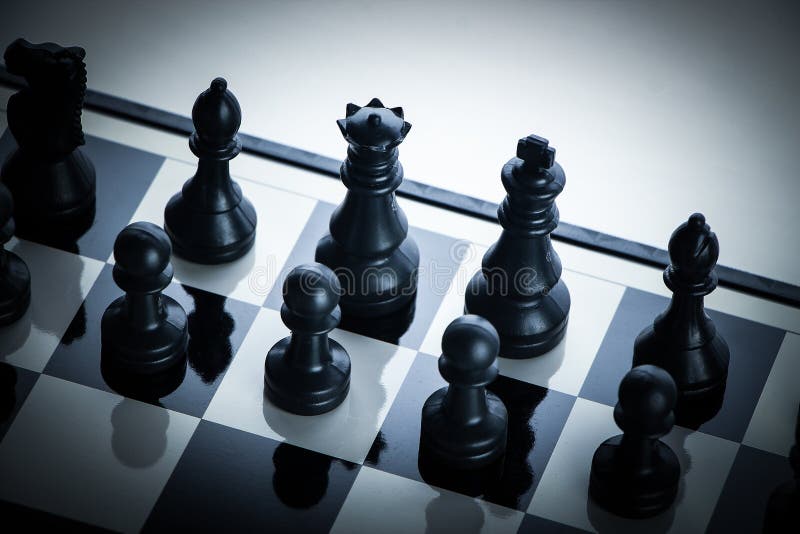 Chess full army stock photo. Image of challenge, black - 54184424